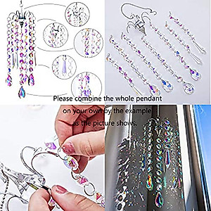 H&D HYALINE & DORA Chandelier Wind Chimes AB Coating Crystal Prisms Hanging Suncatcher Pendant Home Decor Gifts