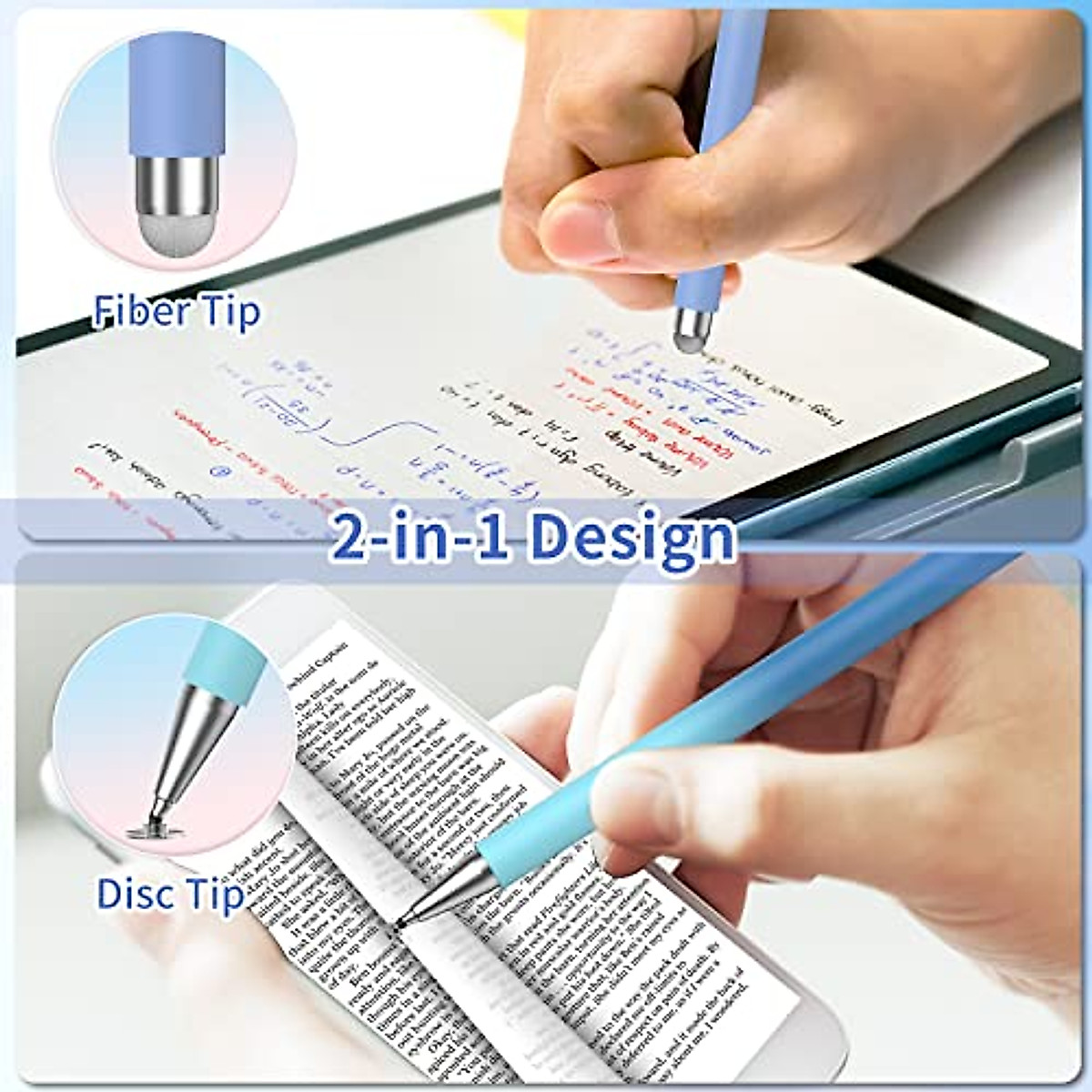 Stylus Pens for Touch Screens, 2 in 1 Sensitivity & Precision Stylus Pen for iPad, Stylus Pencil Compatible with iPhone, Apple iPad, Android, Tablets and All Universal Touch Screen (4 Pack) …