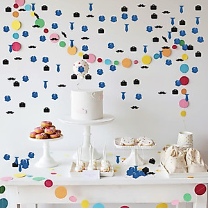 Ambishi 120pcs Boss Boy Confetti - Baby Shower/Boys Birthday Party Table Decorations - Gender Reveal Party Favors Supplies - Baby 1st Birthday Party Table Scatter Confetti