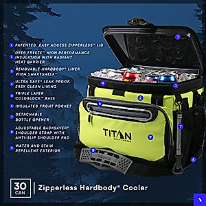 Arctic Zone Titan Deep Freeze 30 Can Zipperless HardBody Cooler, Citrus