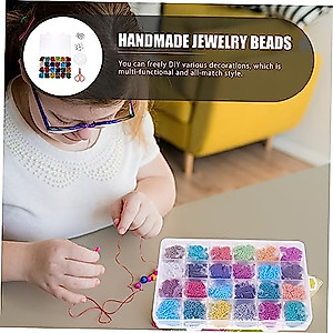 COHEALI 1 Set Hand Beaded Gasket Kit Bulk Jewelry Large Hole Glass Beads Loose Beads Bracelet Bead Kit Beads for Jewelry Making Glass Bracelet Making Beads DIY Craft Beads Kit DIY Supplies