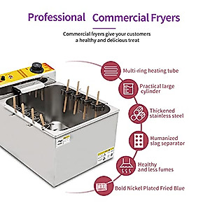 Koalalko Commercial Korean Cheese Hot Dog Fryer 8 Hooks Catering Equipment Corn Dog Electric Deep Fryers Making Machine