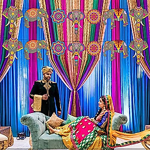 60 Pieces Diwali Elephant Cutouts Cards Party Decorations, Festival of Lights Theme Deepavali Party Signs Paper Cardboard Cutouts Diwali Party Supplies