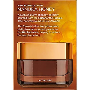 L'Oreal Paris Skincare Age Perfect Hydra Nutrition Ultra Nourishing Honey Night Balm, Face Moisturizer to Comfort, Improve Resilience on Dry Skin, Manuka Honey and Nurturing Oils, 1.7 oz.