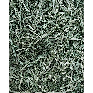 Soft & Thin Cut Crinkle Paper Shred Filler (1 LB) for Gift Wrapping & Basket Filling - Sage | MagicWater Supply