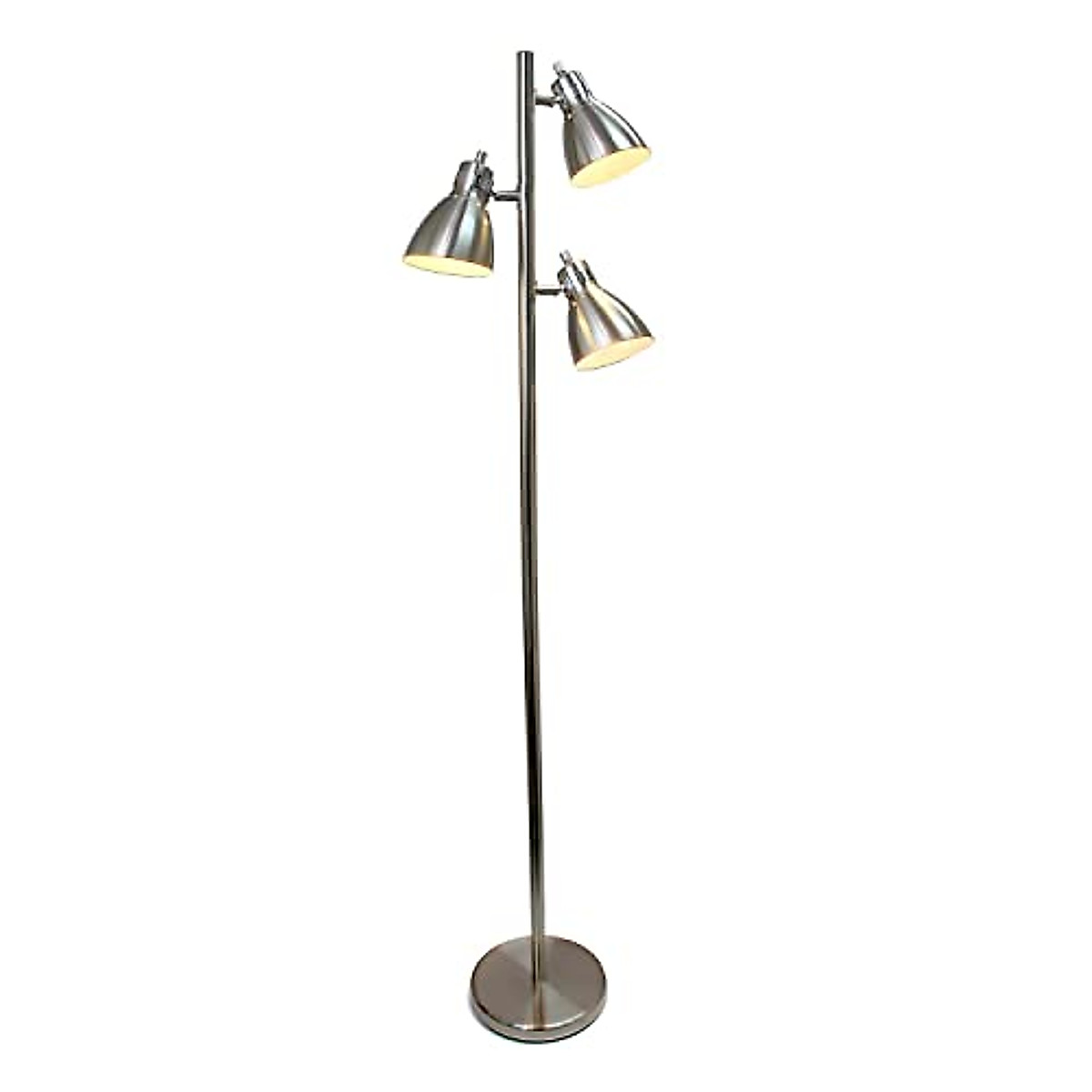 Simple Designs LF2007-BSN Metal 3 Light Tree Floor Lamp, Brushed Nickel