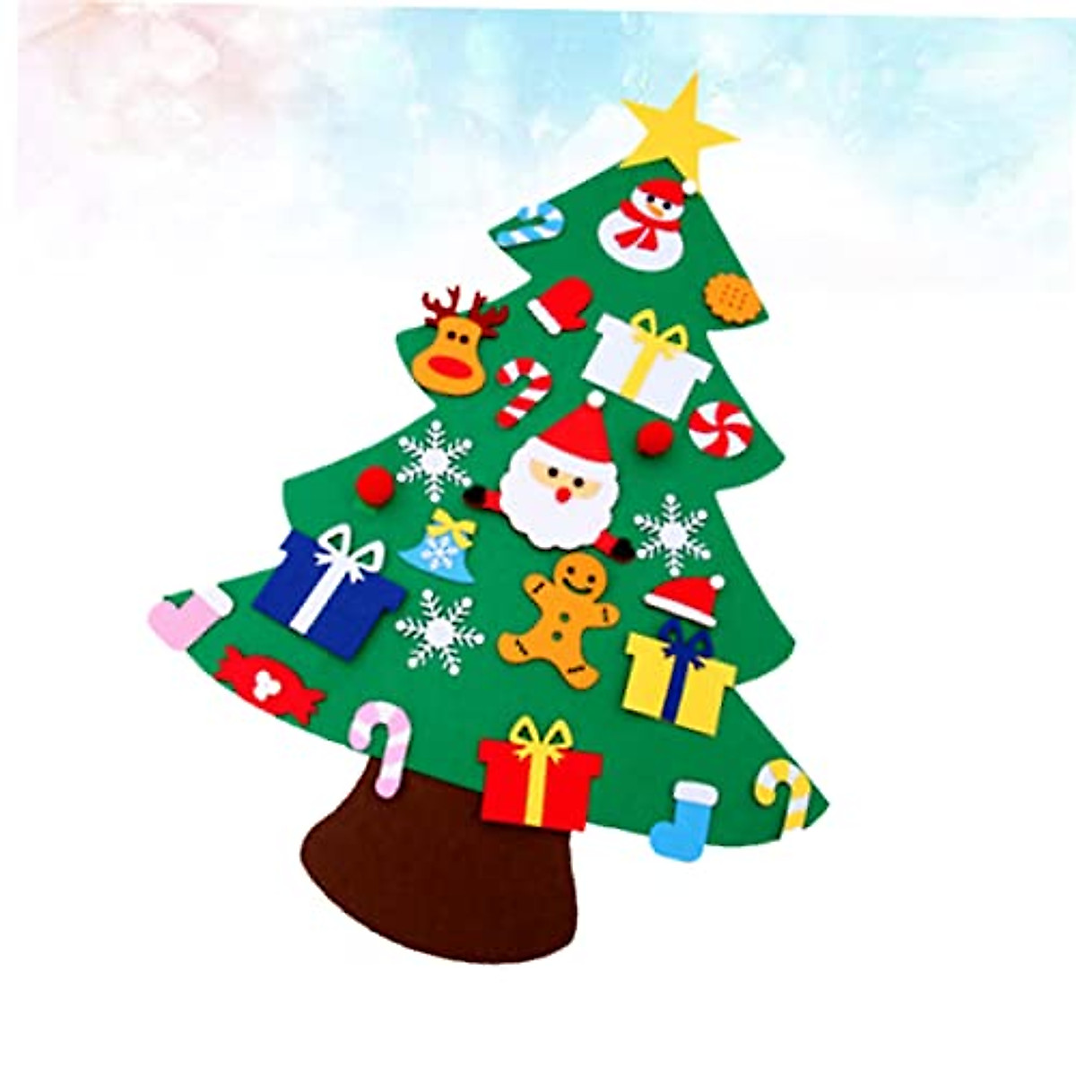 BESTOYARD Felt Christmas Tree Craft Felt Christmas Ornaments Felt Christmas Tree Toddlers Felt Wall Hanging Christmas Tree DIY Felt Ornaments Vintage Felt Ornaments Decorations Puzzle Child