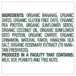 CoComelon Sprout Organic Baby Food, Toddler Snacks, Bananas, Peas and Carrots Snack Bar (6 pack)