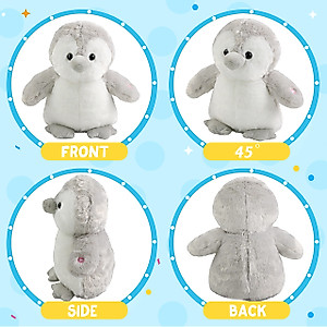 Houwsbaby 12'' LED Light Up Penguin Stuffed Animal Plush Toy for Kids Night Light Glowing and Huggable Soft Plush Toy Present for Kids Baby Boys Girls Birthday Festival Christmas