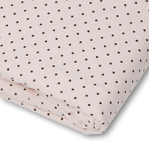 SwaddleDesigns Baby/Toddler Crib Sheet, Softest Cotton Flannel, Made in USA, Brown Polka Dots on Pastel Pink