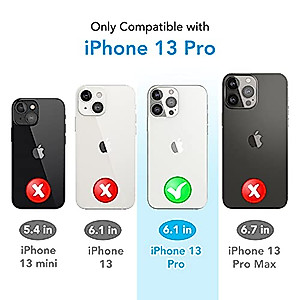 ANHONG Clear Square Case Compatible with iPhone 13 Pro 6.1 inch 2021, HD Clear Cover Enhanced Corners TPU Cushion, Shock-Absorption Soft TPU Case