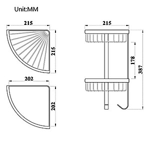 Weirun Bathroom Brass 2-Tier Corner Shelf Basket with Towel Hook Bath Shower Caddy Storage Organizer Holder Rack Heavy Duty Wall Mounted,Oil Rubbed Bronze