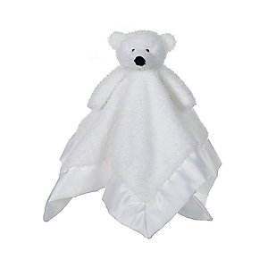 Apricot Lamb Stuffed Animals Soft Security Blanket White Polar Bear Infant Nursery Character Blanket Luxury Snuggler Plush(White Polar Bear, 14 Inches)