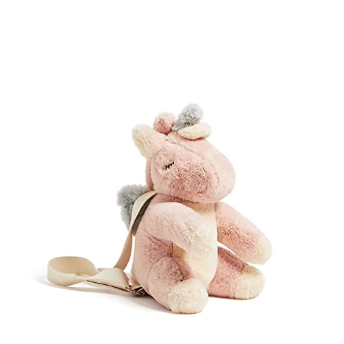 Cute Pink Unicorn Backpack for Girls, Fuzzy Kawaii Animal Unicorn Fluffy Backpack, Aesthetic Bags Furry Plush Backpack Gifts