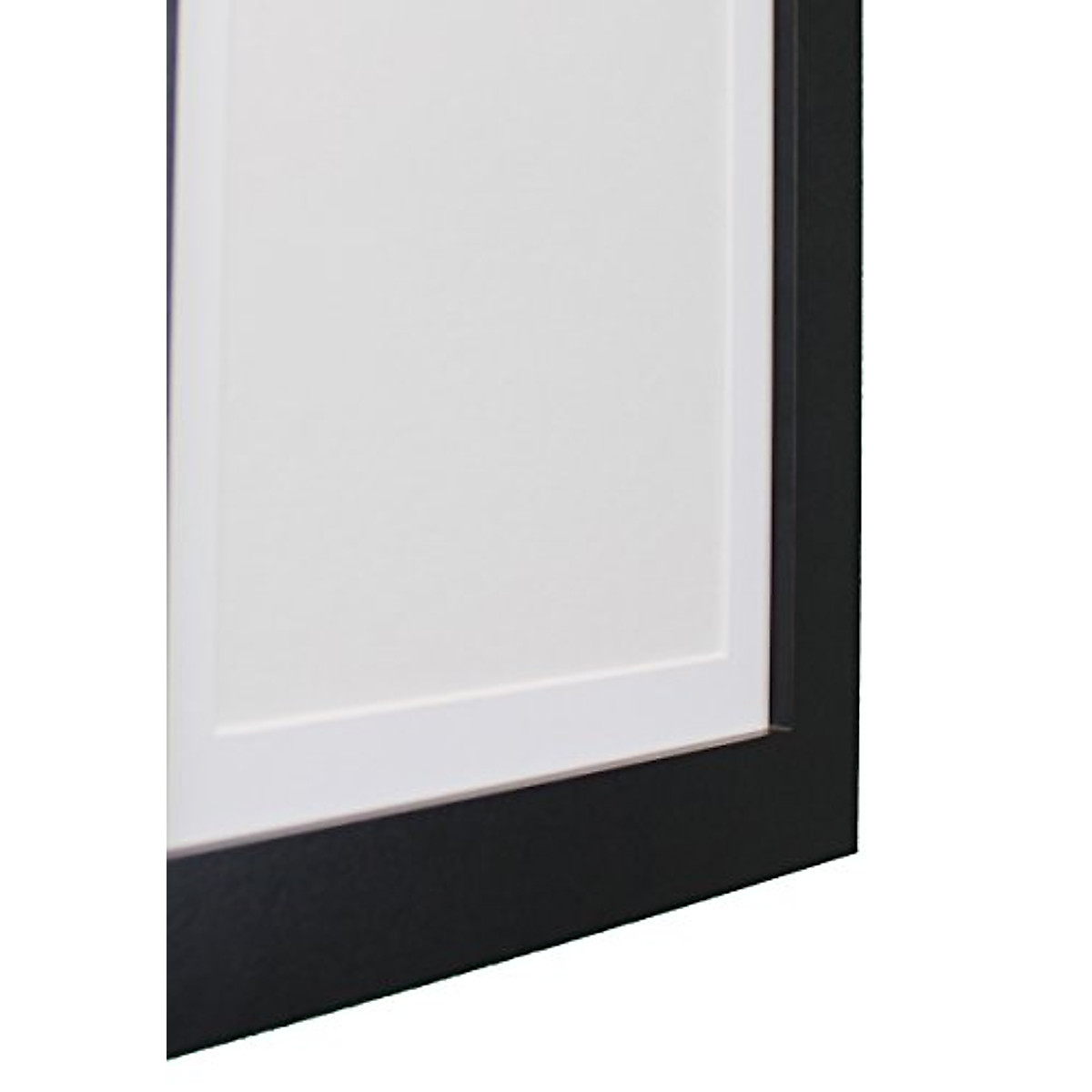 FRAMES BY POST FBPLONDONBLACKFRAMEWITHBLACKMT50404030CM 39 x 15 mm Wide London Photo Poster Frame for Picture 40 x 30cm, 50 x 40 Image Size 40 x 30 cm (Plastic Glass), Black