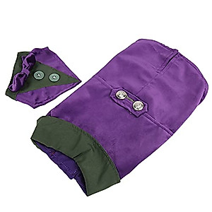 Dog Shirt Puppy Pet Small Dog Clothes Dogs Tuxedo Cute Elegant Dog Costumes Fashionable Retro Dog Formal Wedding Party Suit with Bow Tie for Small and Medium Dogs Cats Purple (XL)