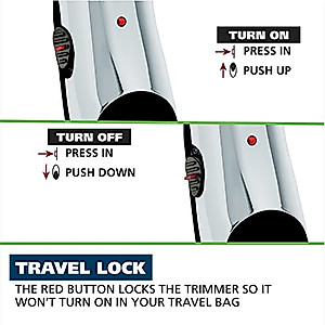 Wahl Clipper Rechargeable Beard Trimmer With Travel Lock, Self-sharpening Blades, and 10 Different Trimming Lengths – Model 9916-817V