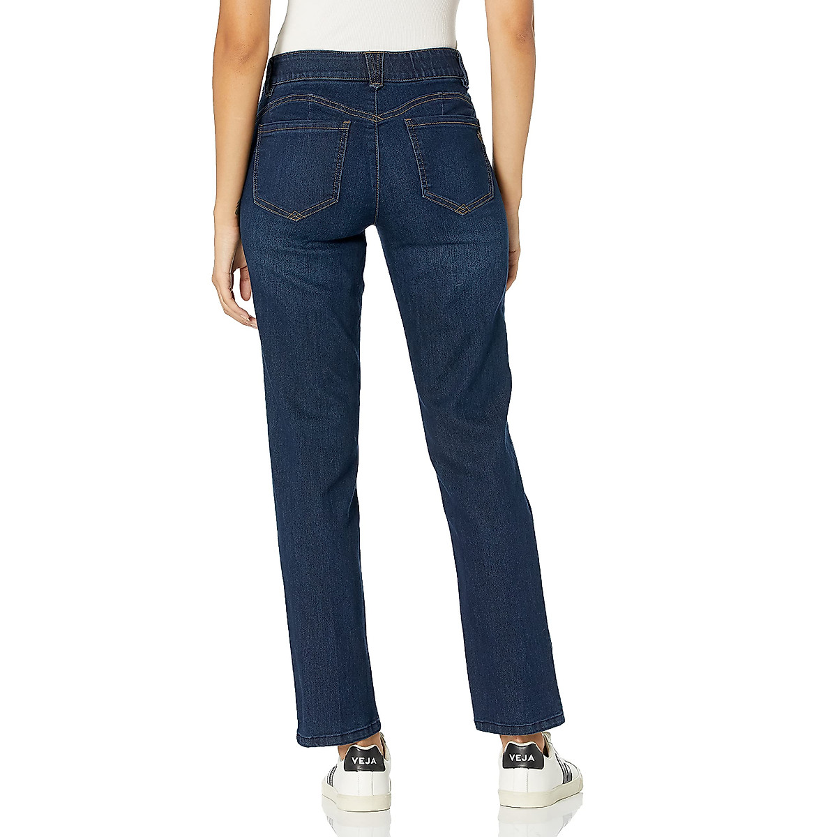 Democracy Women's Petite Ab Solution Straight Leg Jean, Indigo, 12P