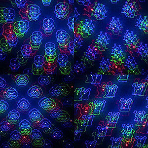 Motion Pattern Firefly 3 Models in 1 Continuous 18 Patterns LEDMALL RGB Outdoor Laser Garden and Christmas Lights with RF Remote Control and Security kit