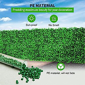 TOPDEEP 24PCS Boxwood Panels, 24"x16" Artificial Boxwood Hedge Panels, Grass Wall Panels, UV Protected Suitable for Garden, Fence, Backyard Wall Decoration