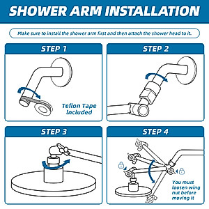 Adjustable Shower Head Extension Arm by SenHodyu - 16" Solid Brass Shower Arm Extension with Lock Joints, Universal Connection to Rain Shower Heads, Easy to Install (Luxury Polished Chrome)