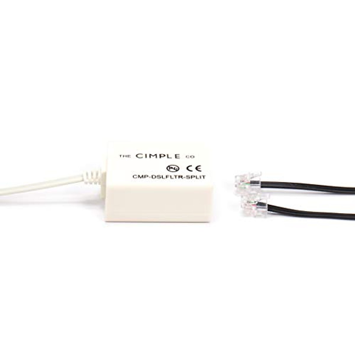 THE CIMPLE CO 2 Wire, 1 Line DSL Filter, with Built in Splitter - for Removing Noise and Other Problems from DSL Related Phone Lines