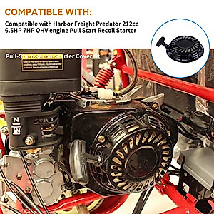 Stylemafia Pull-Start-Recoil-Starter Cover fit for Harbor Freight-Predator Rato 212cc 6.5HP 7HP OHV Engine Go Kart Pit Bike Generator Lawnmower