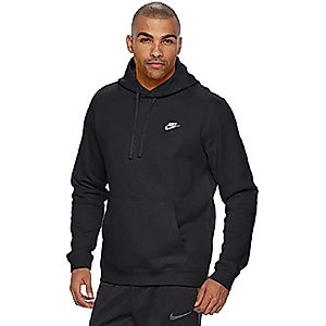 Nike Men's Club Fleece Pullover Hoodie (Black, Small)