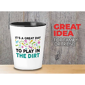 Bubble Hugs Biologist Shot Glass 1.5oz - To Play In The Dirt - Biology Teacher Chemistry Student Biochemistry Marine Scientific Future Laboratory Assistant