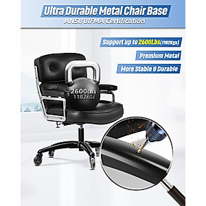 Sytopia 28" Heavy Duty Office Chair Base Replacement with Wheels (Set of 5), Metal Desk Chair Base