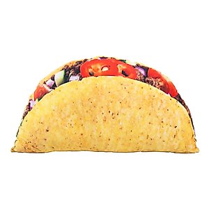 ZIGFRUIT Taco Plush Pillow Mexican Food Funny 3D Giant Food Plush Stuffed Pillow Novelty Throw Cushion Stuffed Animal Toy 23"