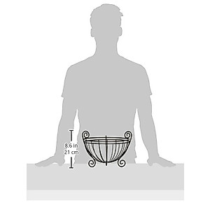 Spectrum Diversified Scroll Mini Fruit Bowl, Classic Kitchen Design for Produce Storage Basket Holder, Countertop Décor & Kitchen Organization, Traditional Décor, Black