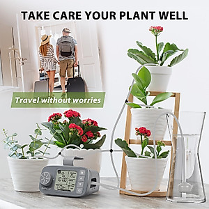 DIAFIELD Automatic Watering System for Potted Plants, Indoor Watering System for Plants, Automatic Drip Irrigation Kit with 30-Day Programmable Water Timer, LCD Display & Power Supply