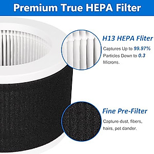 EPI810 True HEPA Replacement Filter, Compatible with KOIOS, MEGAWISE and MOOKA EPI810 Purifier