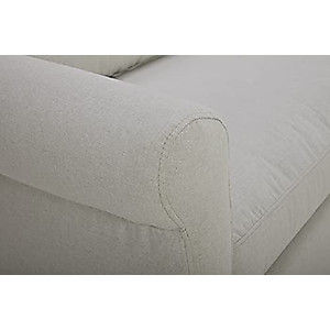 Amazon Brand – Stone & Beam Balkan Contemporary Rolled-Arm Sofa Couch, 91"W, Chalk