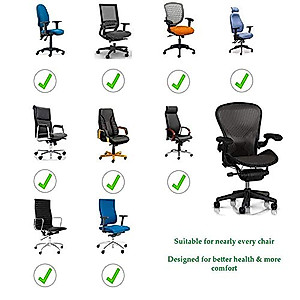 Sunnors Memory Foam Chair Armrest Pad, Comfy Office Chair Arm Rest Cover for Elbows and Forearms Pressure Relief(Set of 2)