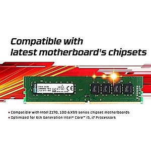 Kingston ValueRAM 32GB 3200MT/s DDR4 Non-ECC CL22 DIMM 2Rx8 1.2V KVR32N22D8/32 Desktop Memory