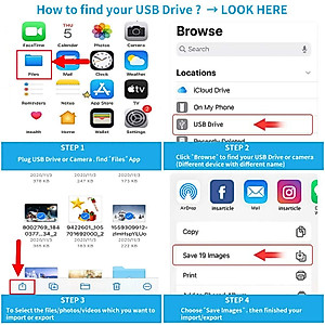 Lightning to USB3 Camera Adapter,rosyclo Apple MFi Certified 3 in 1 USB 2.0 Female Cable OTG Adapter with Charging Port,Compatible with iPhone12/11/11Pro/X/8/7/6/iPad,USB Drive,MIDI Keyboard,Mouse