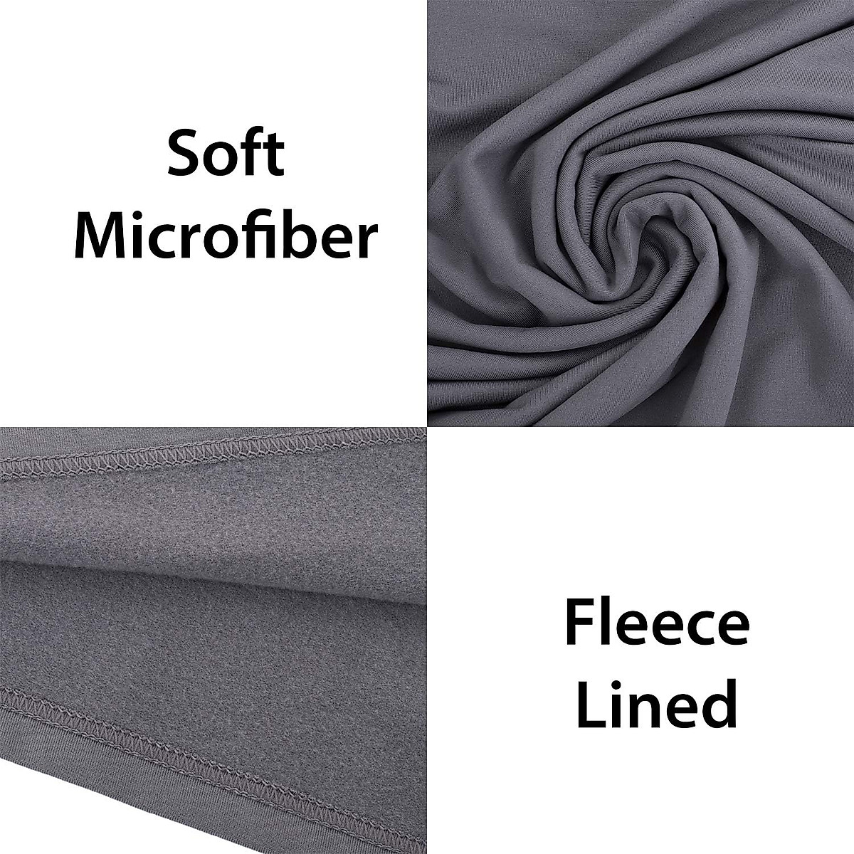 ViCherub Thermal Underwear Set for Boys Long Johns Fleece Lined Kids Base Layer Thermals Sets Boy Grey XS