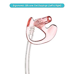 COMMIXC Walkie Talkie Earpiece, 2.5mm/3.5mm 2-Pin Covert Air Acoustic Tube Walkie Talkie Headset with PTT Mic, Compatible with Motorola Two-Way Radios