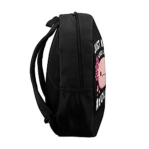 Axolotl Backpack, Waterproof Bookbag for Boys Girls Back to School 17 Inch