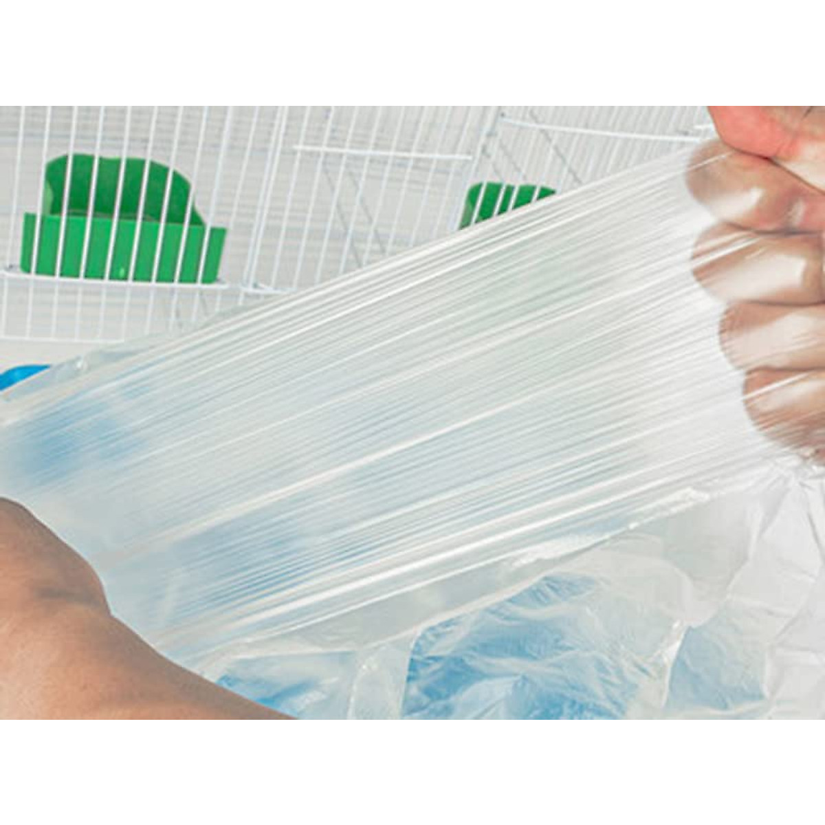 JMESTOHP 100PCS Disposable Rabbit Cage Liner Large Clear Guinea Pig Cage Liner Small Animal Bedding Rabbit, Hedgehog, Guinea Pig, Hamster, Bunny Litter Pan Bags