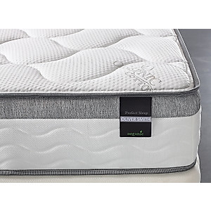 Oliver Smith - Organic Cotton - 10 Inch - Perfect Sleep - Comfort Plush Euro Pillow Top - Cool Memory Foam & Pocket Spring Mattress - Green Foam Certified - (furMattress_Chiland_10_Twin)