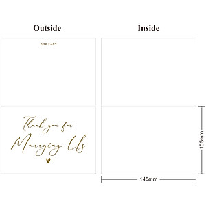 LADY & HOME Thank You for Marrying Us Wedding Card with Envelopes To Officiant,Thank You Card for Priest,Minister,Judge,Pastor (C2:1 pack)
