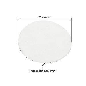 PATIKIL 28mm/1.1" Foam Lid Liner, 100 Pack PS Foam Resistant Tamper Pressure Sensitive Seal for Bottle Cap Liners Seals