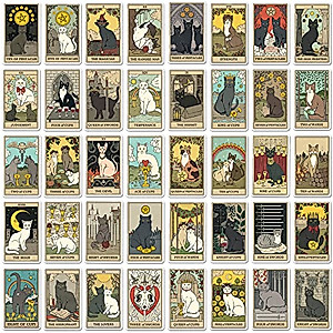 Tarot Stickers Pack 78Pcs Astrology Stickers Divination Decals,Vinyl Aesthetic Waterproof Stickers, Laptop Skateboard Computer Stickers for Kids, Teens, Adults(Tarot,78Pcs)