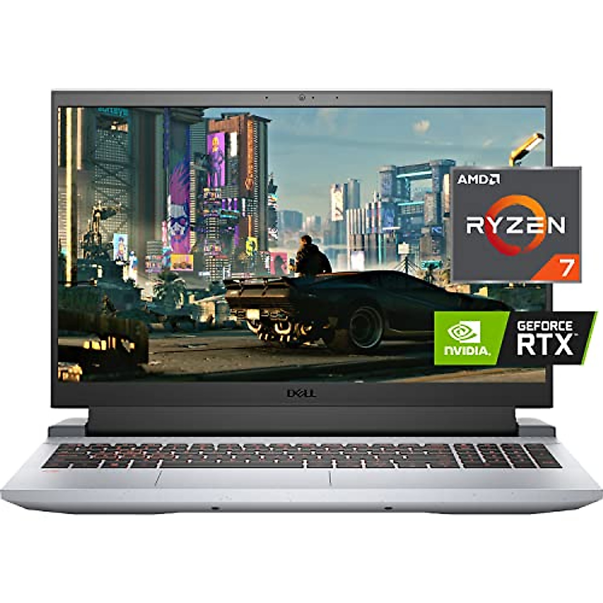 Dell G15 Gaming Laptop, 15.6 inch FHD 120Hz Display, AMD Ryzen 7 5800H 8-Core Processor, NVIDIA GeForce RTX 3050Ti, Backlit Keyboard, Wi-Fi 6, Windows 11, Phantom Grey (32GB RAM | 1TB PCIe SSD)
