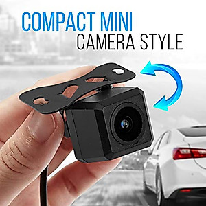 Pyle Universal Mount Front Rear Camera - Marine Grade Waterproof Built-in Distance Scale Lines Backup Parking/Reverse Assist Cam w/ Night Vision LED Lights 420 TVL Resolution & RCA Output PLCM37FRV