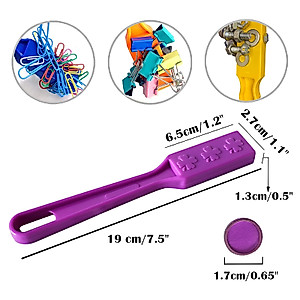 Yuanhe Magnetic Bingo Chips Set - 6 Colors Magnetic Wands with 600 Metal Chips for Counting and Sorting, Educational Activities