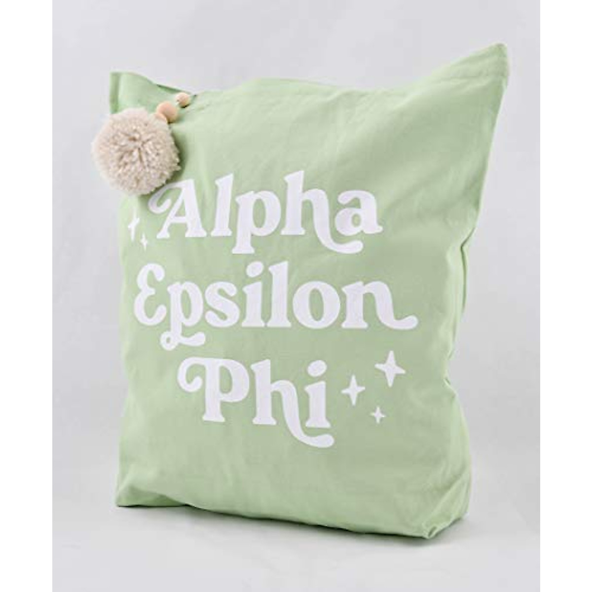 Alpha Epsilon Phi Retro Pom Pom Tote Bag